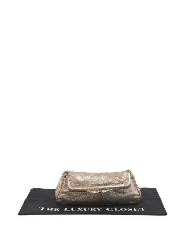Fendi 2009 Borderline Suede Clutch Bag