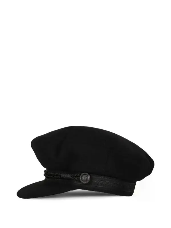 604SERVICE Sailor Cap With Side Button Embellishment