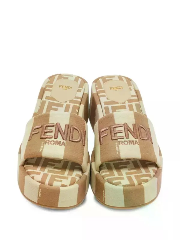 Fendi Sunshine Platform Slide Sandals