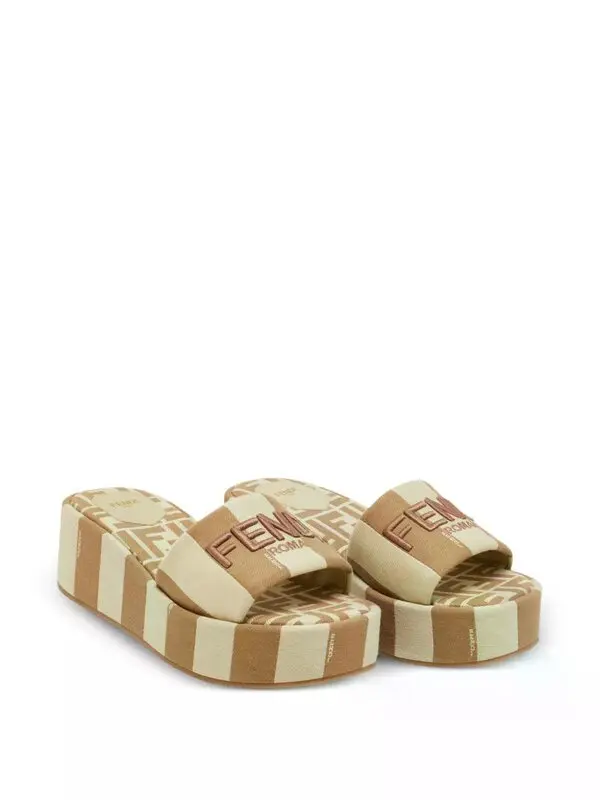 Fendi Sunshine Platform Slide Sandals