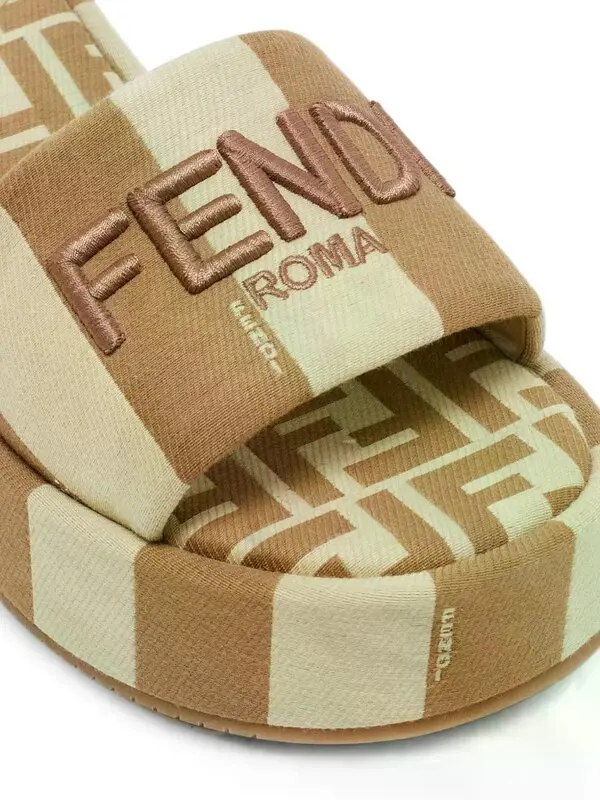 Fendi Sunshine Platform Slide Sandals