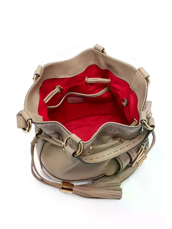 LANCEL Snakeskin-effect Panelled Bucket Bag