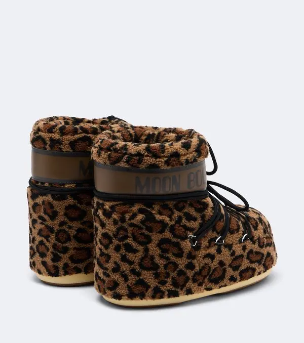 Moon Boot Icon Low Leopard-print Teddy Snow Boots