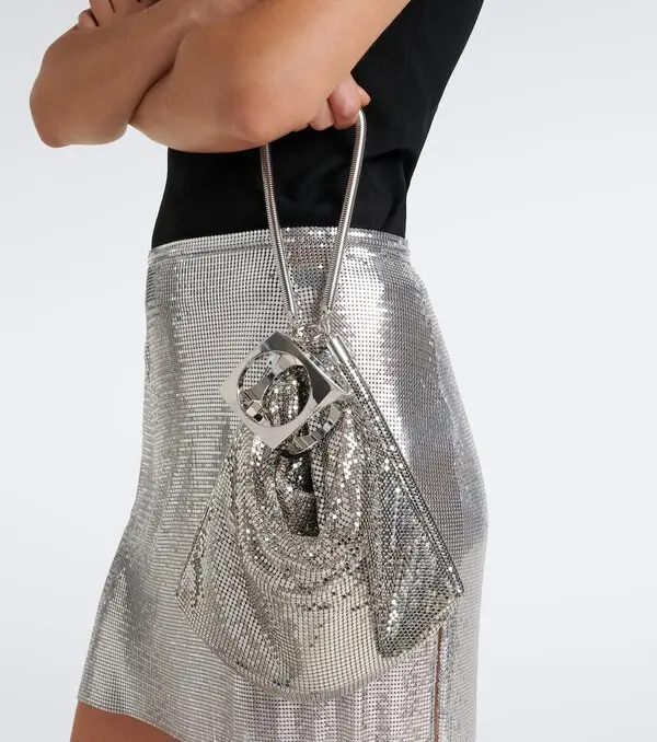 Rabanne Pixel Tube Chainmail Pouch
