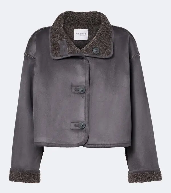 Velvet By Graham & Spencer Esme Teddy-lined Cropped Jacket