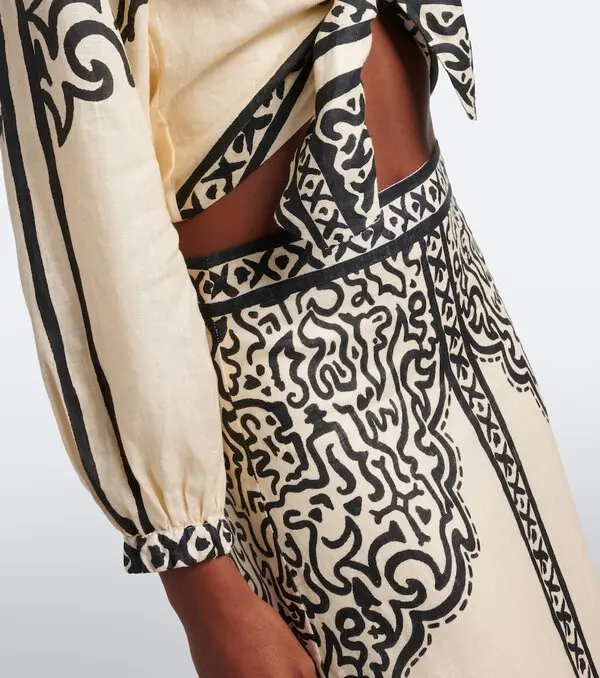 Johanna Ortiz Gentle Burn Printed Linen Top
