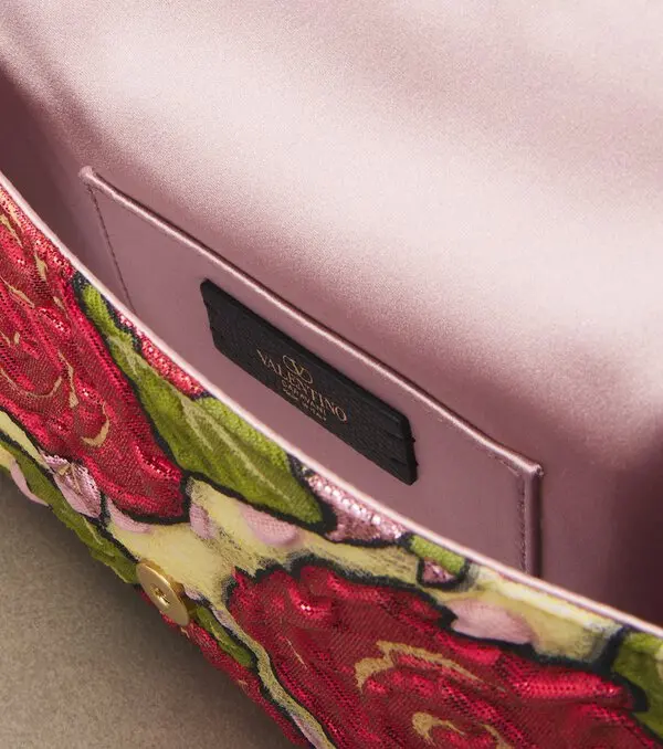 Valentino Garavani Devain Small Floral Jacquard Shoulder Bag