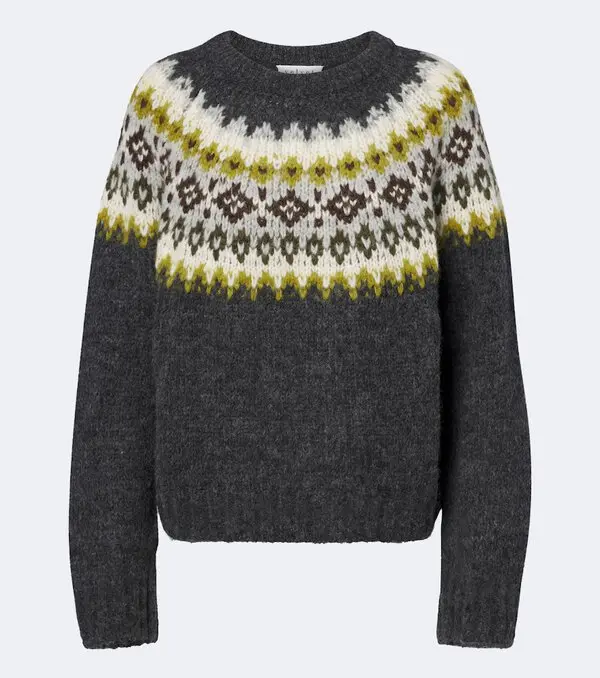 Velvet By Graham & Spencer Fair Isle Alpaca And Wool-blend Sweater