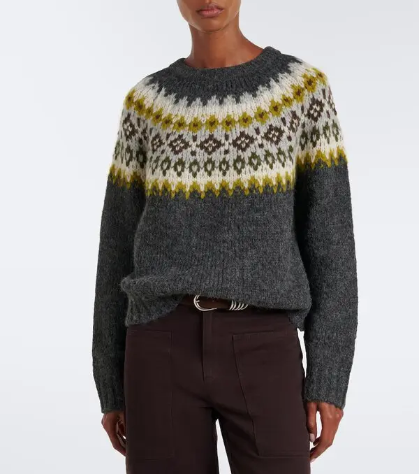 Velvet By Graham & Spencer Fair Isle Alpaca And Wool-blend Sweater