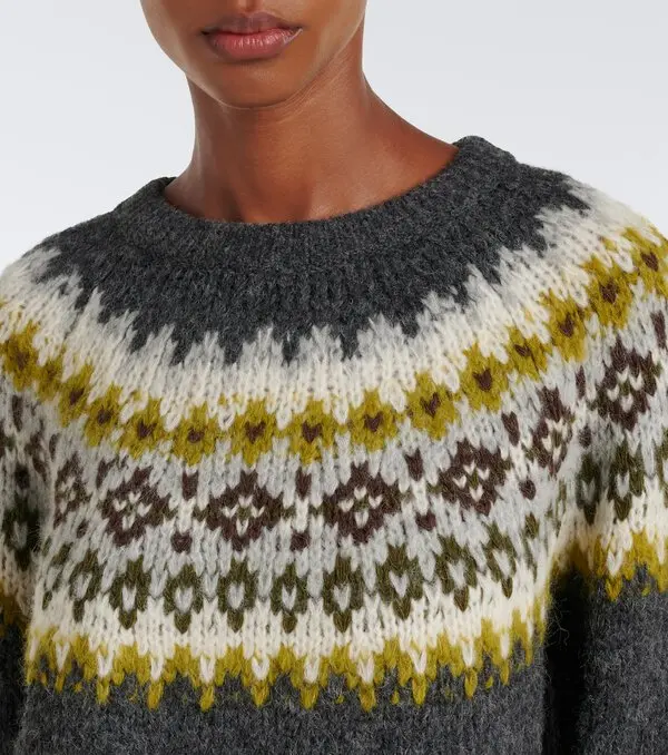 Velvet By Graham & Spencer Fair Isle Alpaca And Wool-blend Sweater