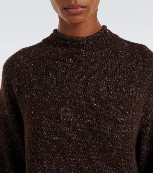 Velvet By Graham & Spencer Kana Scarf-detail Wool-blend Sweater