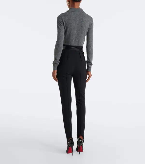 MUGLER Wool-blend Stirrup Leggings