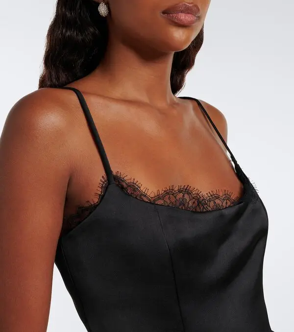 Blumarine Lace-trimmed Duchesse Minidress
