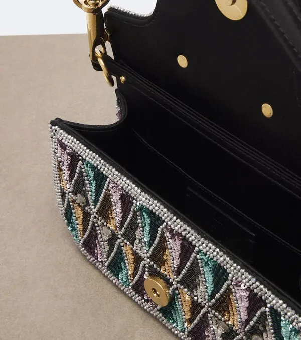 Valentino Garavani Loco Small Embellished Shoulder Bag