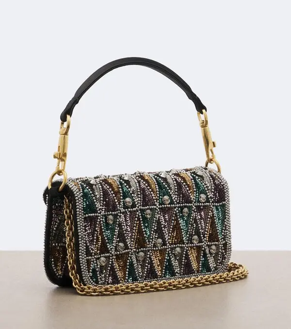 Valentino Garavani Loco Small Embellished Shoulder Bag