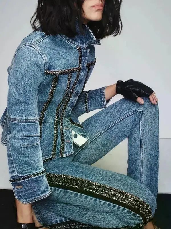 Hellessy Arlo Braided Trim Straight-leg Jeans - Blue