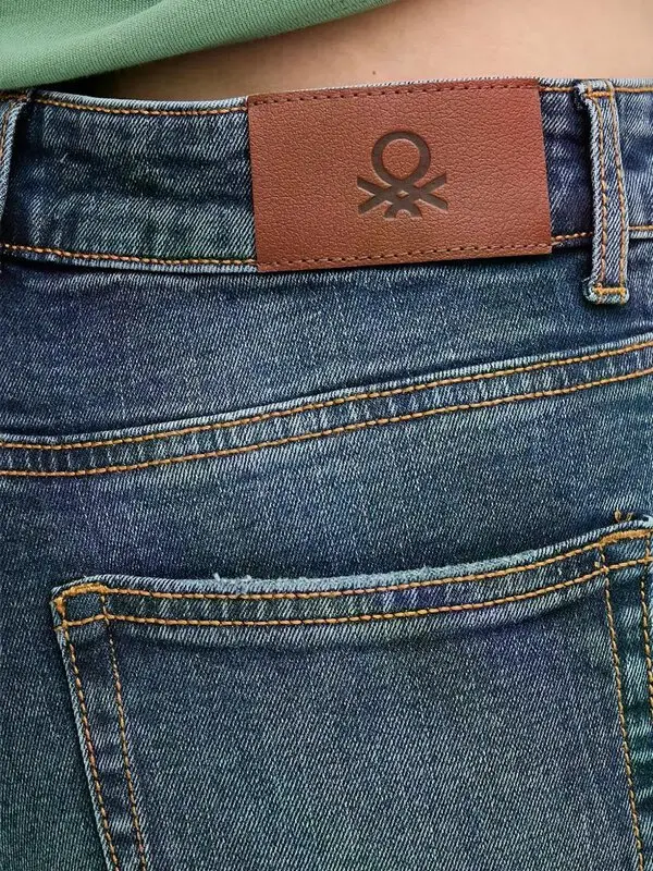 BENETTON Faded Flared-leg Jeans