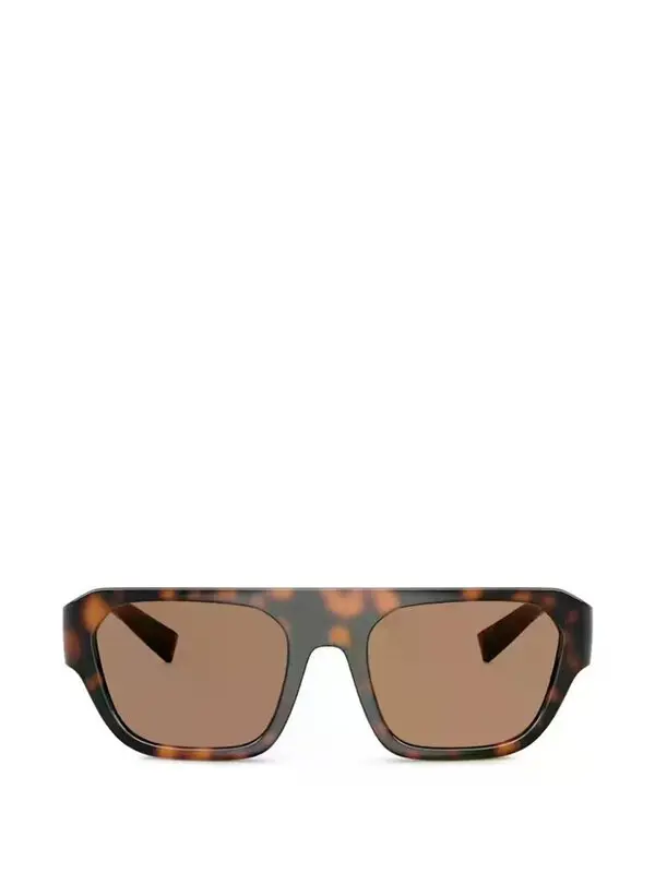 Dolce & Gabbana Tortoiseshell-effect Logo-plaque Sunglasses - Brown