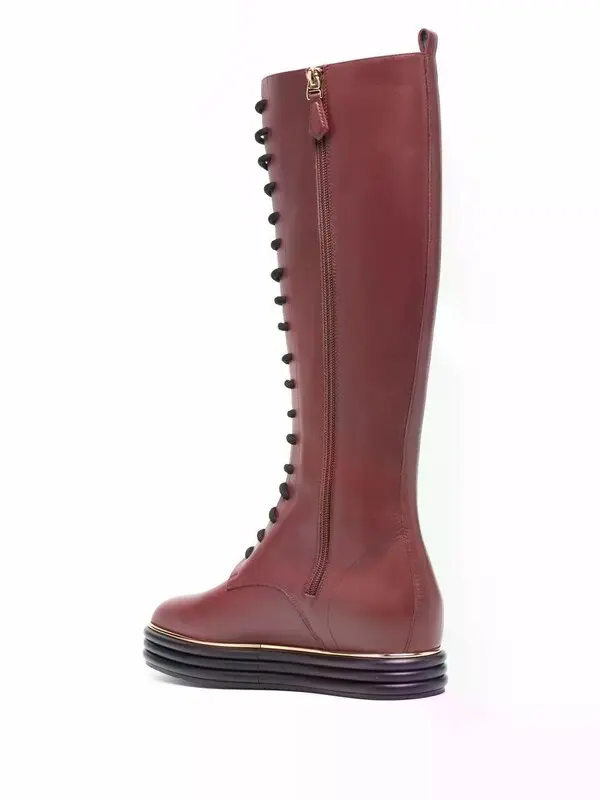 Bally Florissa Knee-high Lace-up Boots