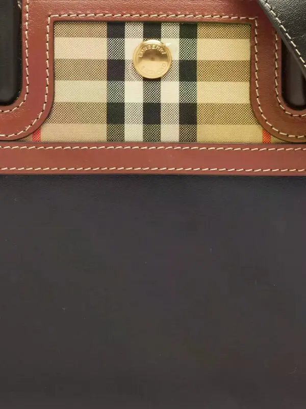 Burberry Check Canvas Tote Bag
