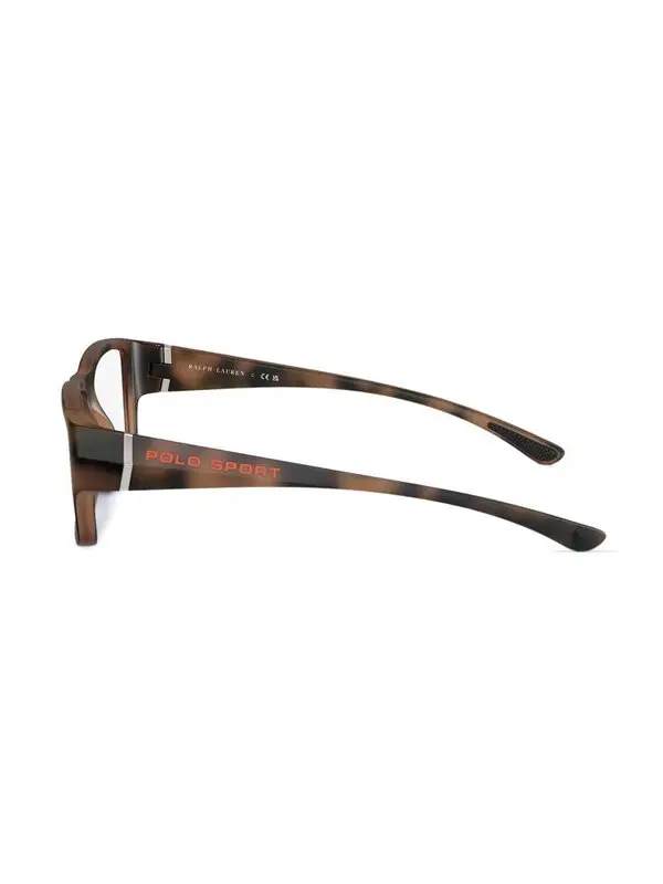 POLO RALPH LAUREN EYEWEAR Tortoiseshell-effect Rectangle-frame Glasses