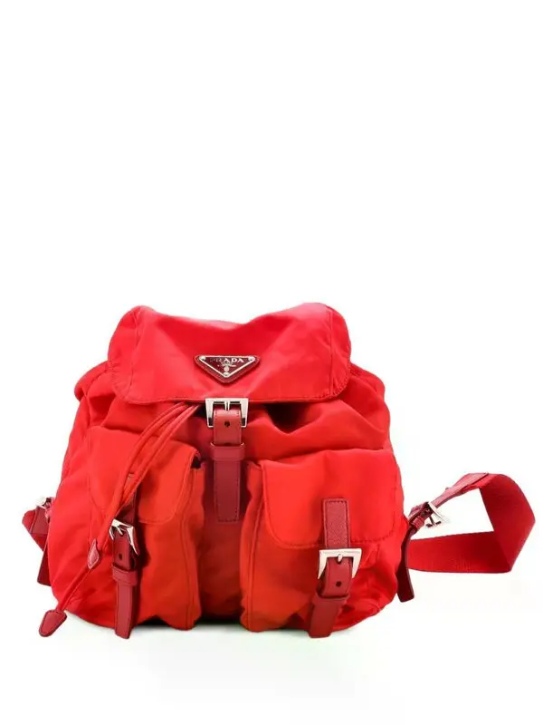 Prada Double Front Pocket Tessuto Medium Backpack