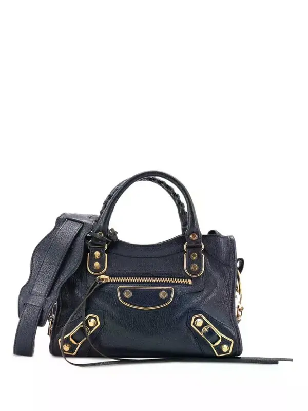 Balenciaga City Classic Metallic Edge Mini Shoulder Bag - Blue