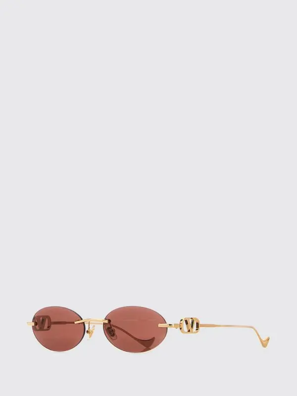 Valentino Garavani Round Metal Monogram Sunglasses - Gold