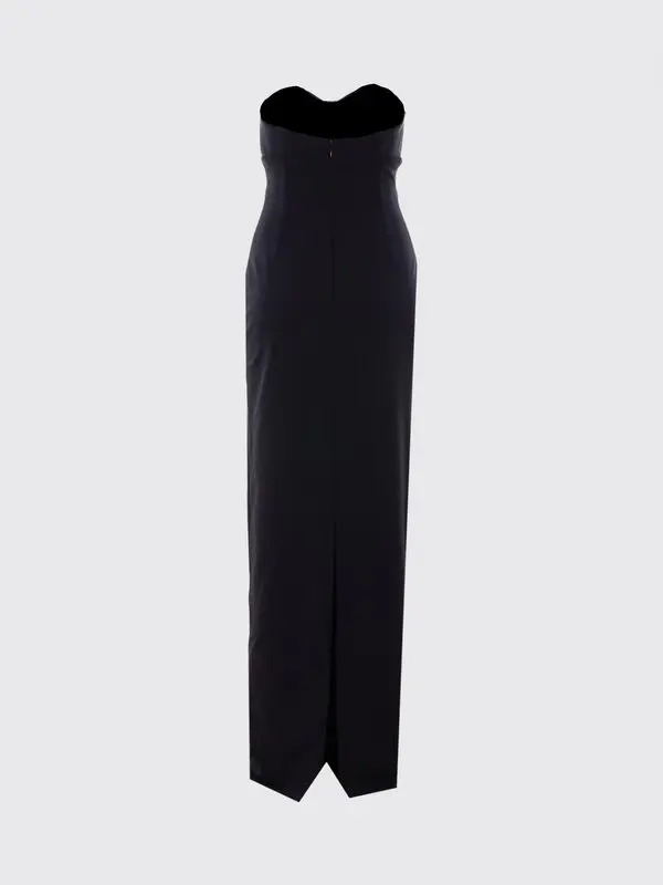 Solace London Sweetheart Neckline Off-the-shoulder Crepe Long Dress
