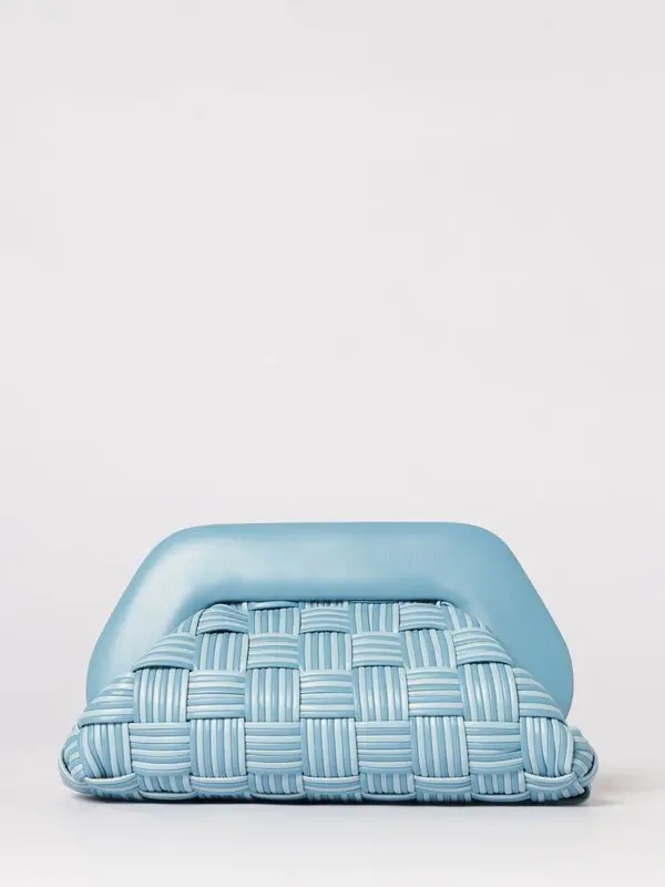 THEMOIRE Bios Clutch In Vegan Leather - Gnawed Blue