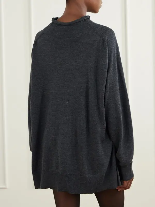 Magda Butrym Knot-detail Wool Turtleneck Sweater