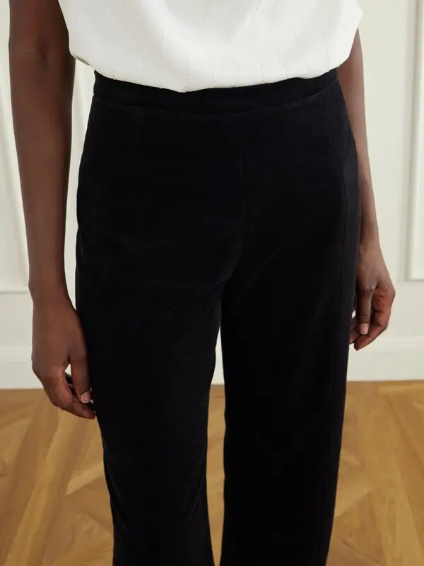 Costarellos Padra Cotton-velvet Flared Trousers