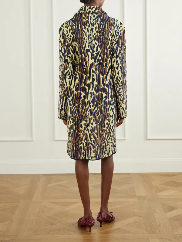Marni Leopard-jacquard Virgin Wool Coat