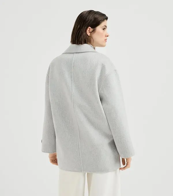 Brunello Cucinelli Cashmere Beaver Pea Coat