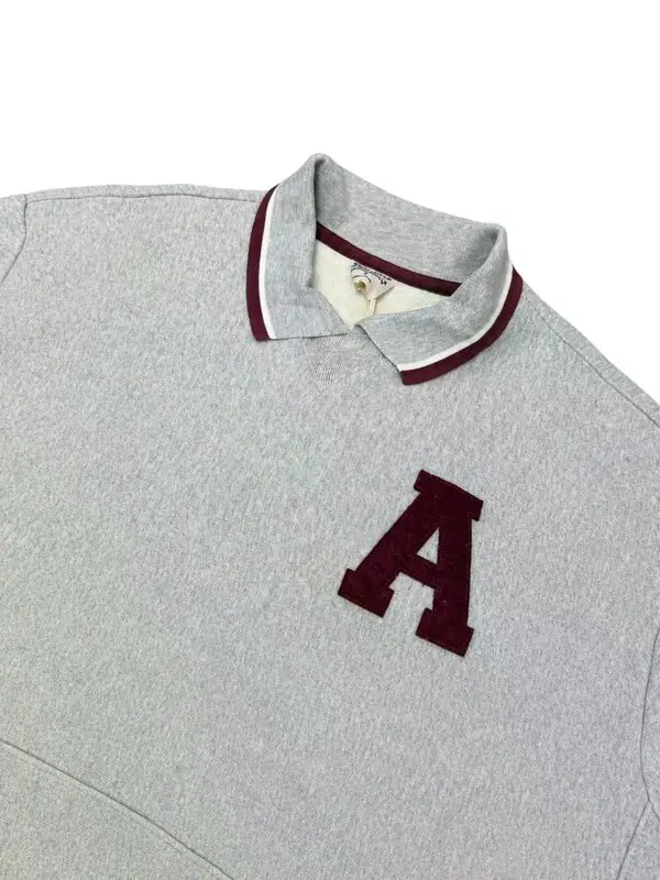 Champion Polo-collar Logo-patch Sweatshirt