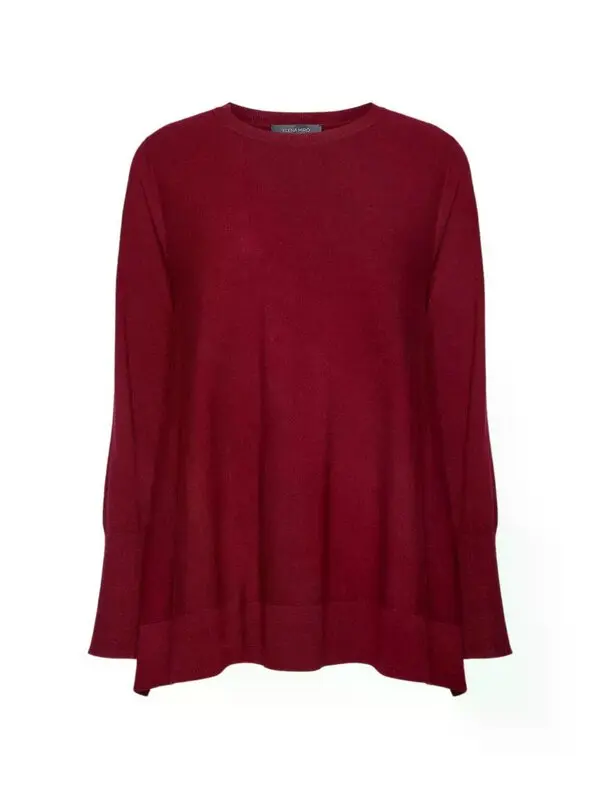 ELENA MIRÒ Asymmetric Hem Fine Knit Sweater