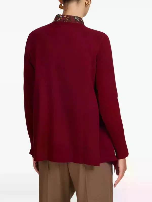 ELENA MIRÒ Asymmetric Hem Fine Knit Sweater