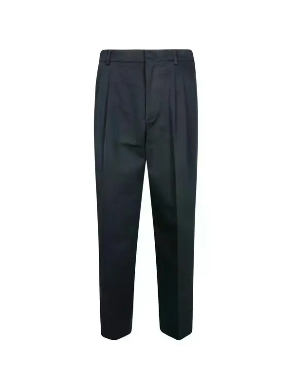 AMARANTO Pleated Side-stitch Trousers