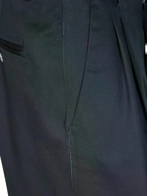 AMARANTO Pleated Side-stitch Trousers