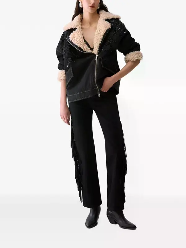 Liu Jo Denim Jacket With Teddy Inserts