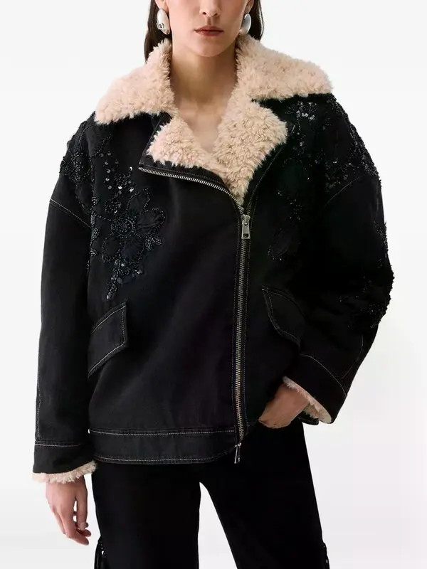 Liu Jo Denim Jacket With Teddy Inserts