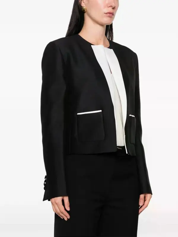 TOM FORD Contrast-trim Collarless Jacket