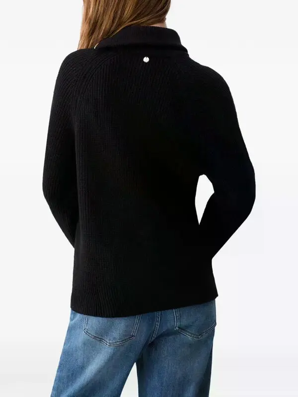 Liu Jo Asymmetrical Zip Wool Blend Sweater