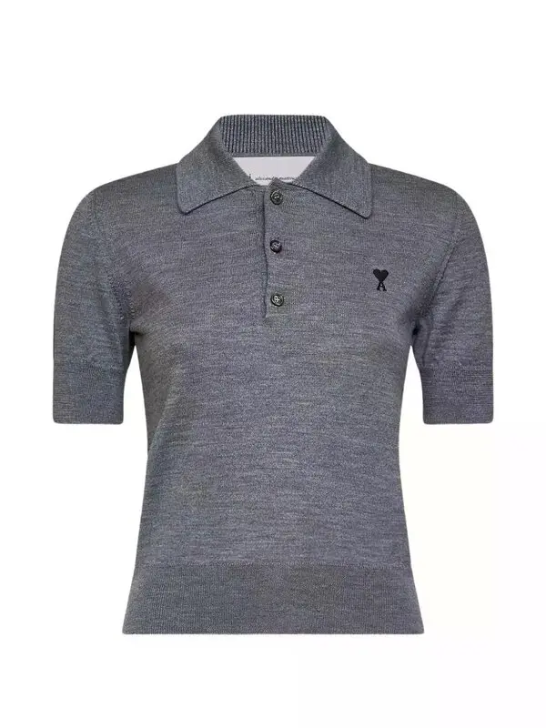 AMI Paris Short-sleeved Polo Shirt