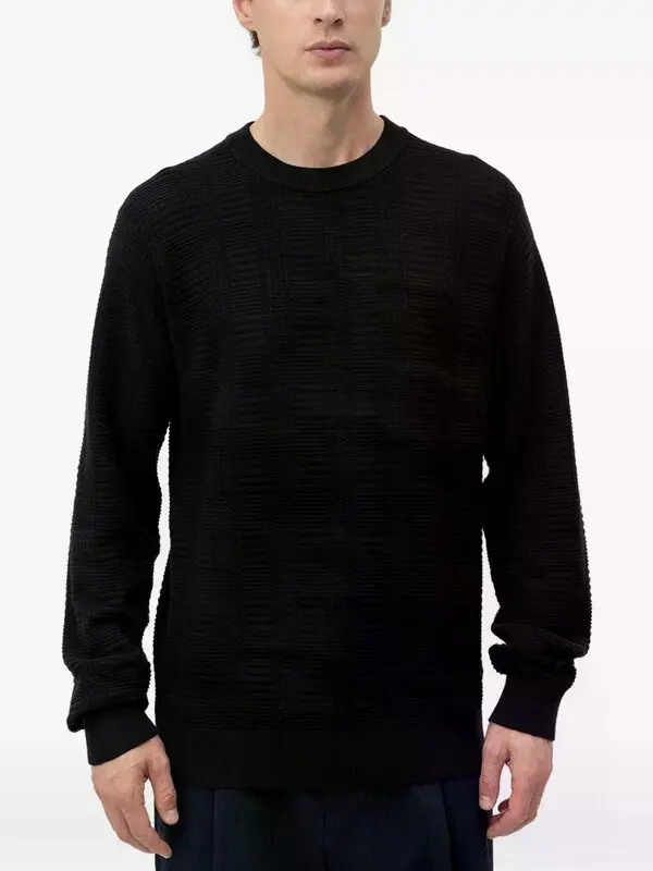 Hugo Waffle-knit Crew-neck Sweater