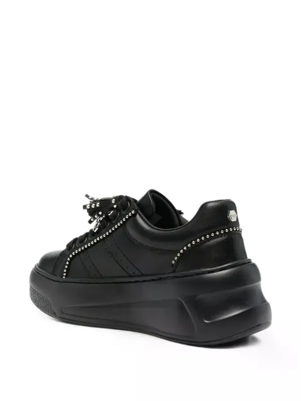 CULT Nirvana Stud-embellished Leather Sneakers
