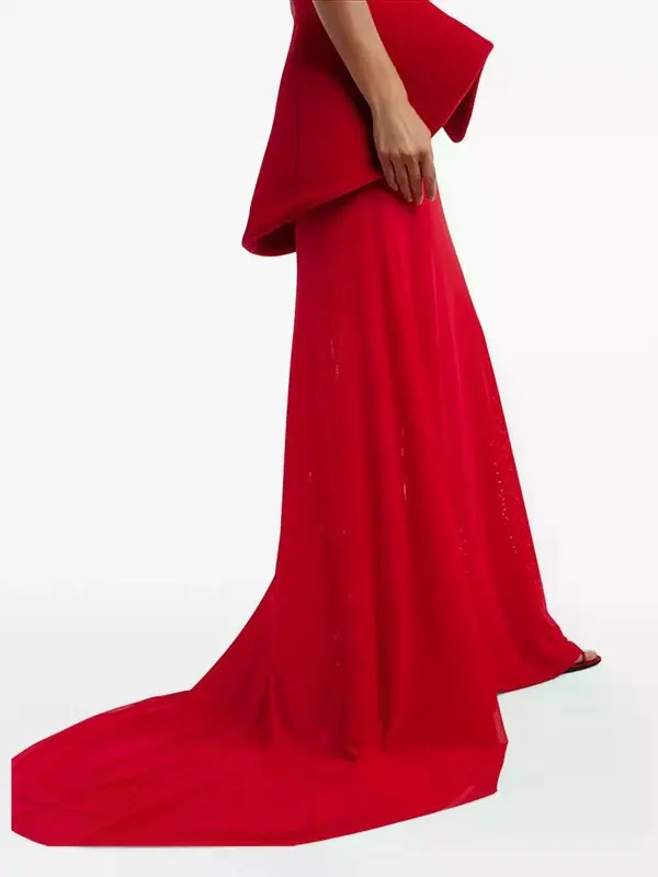 David Koma Strapless Peplum Gown