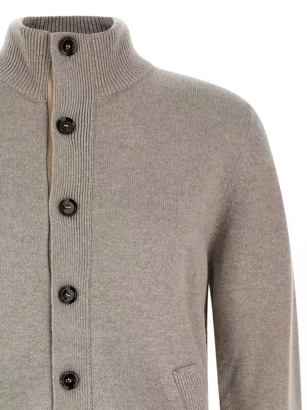 Brioni Button-up High-neck Cardigan