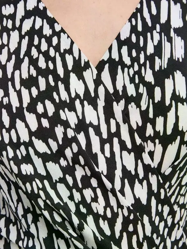 MORGAN Abstract Print Wrap Mini Dress