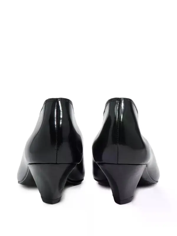 Bimba Y Lola Leather Mid-heel Court Shoes - Black